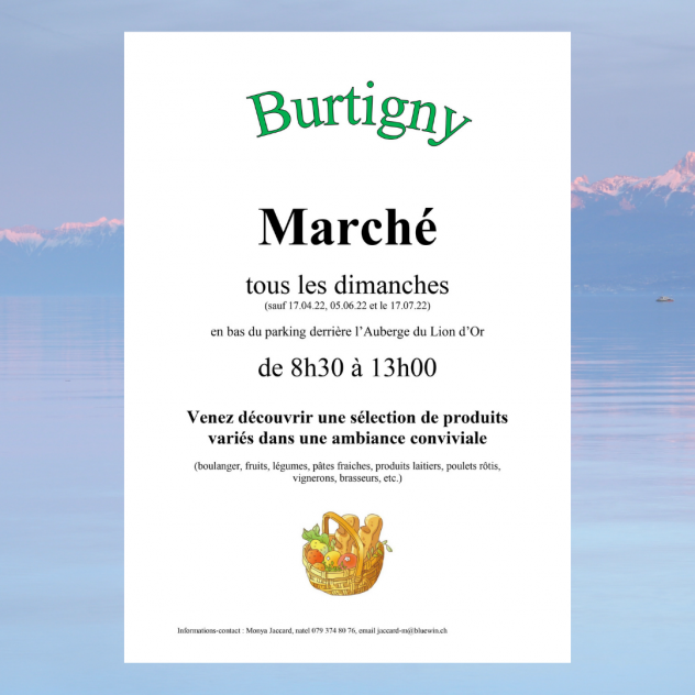 Marché du dimanche de Burtigny | La Côte - Tourisme