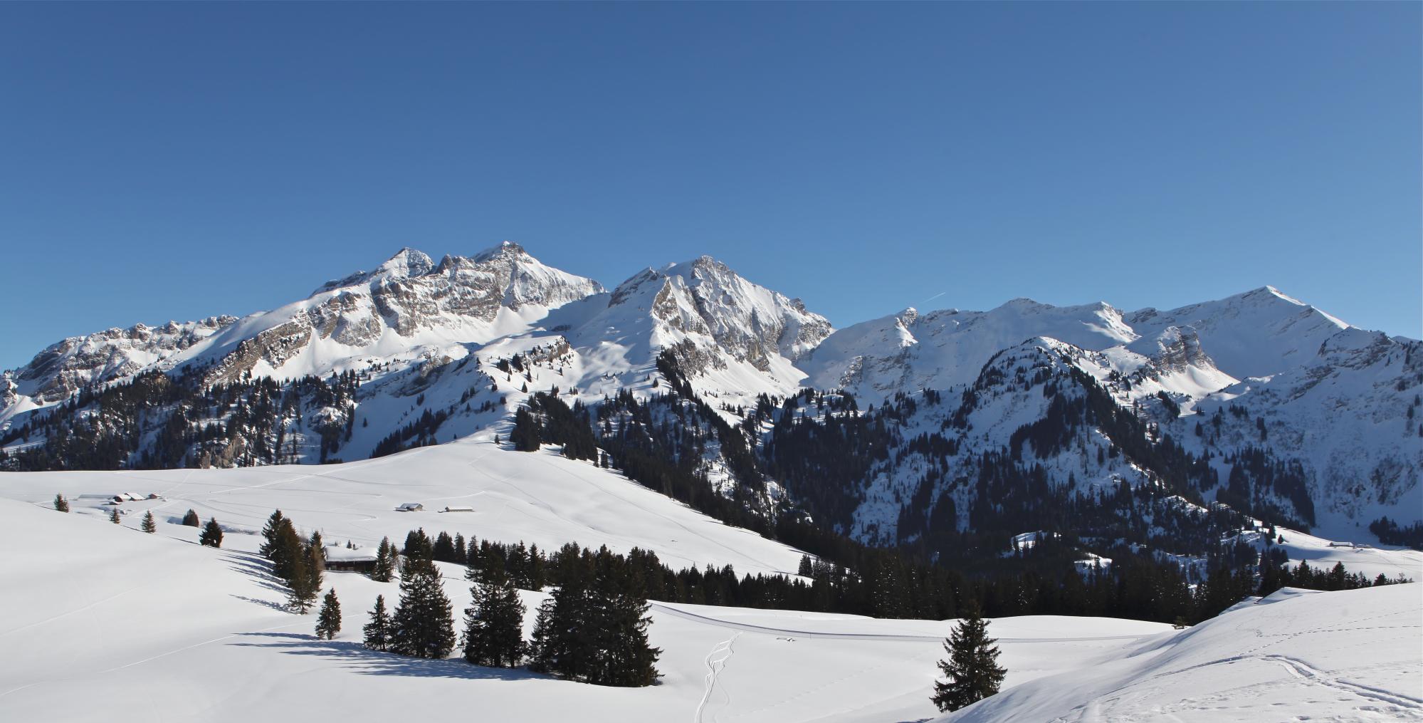 Mit den Schneeschuhen im Pra-Cornet